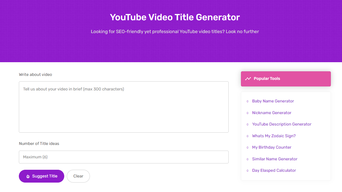 Free AI YouTube Video Title Generator